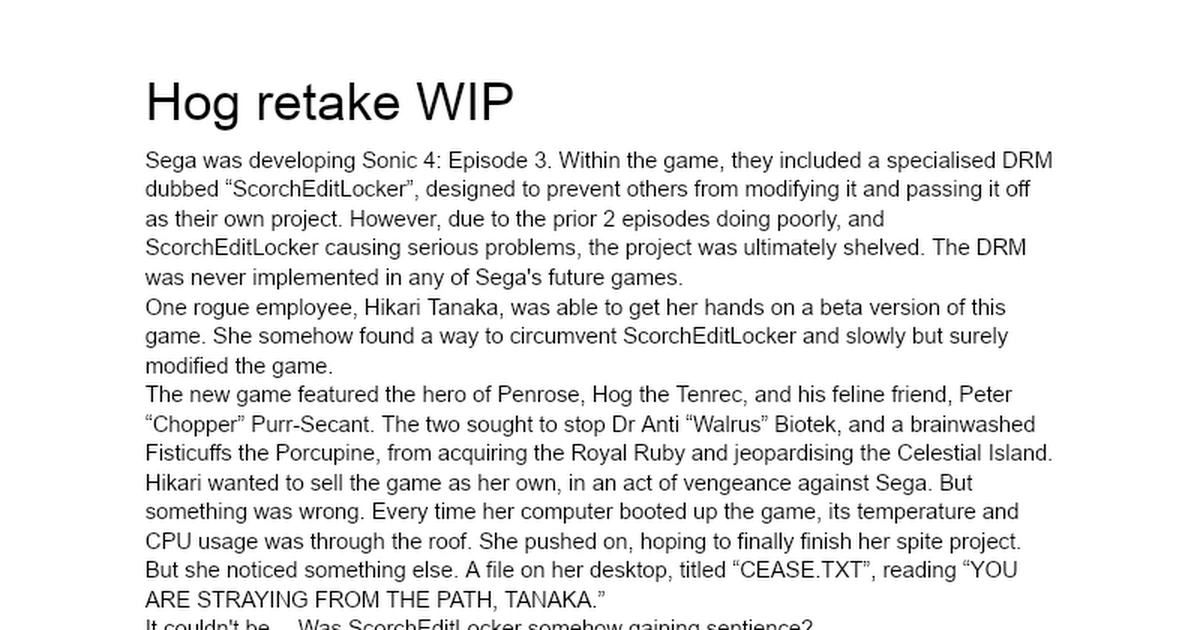 Working on a retake of Hog (remember him?) | Fandom