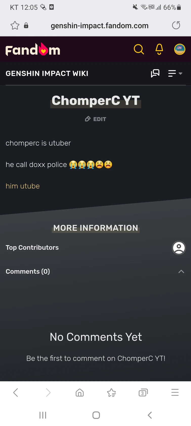 💀(Idk how to delete pages | Fandom