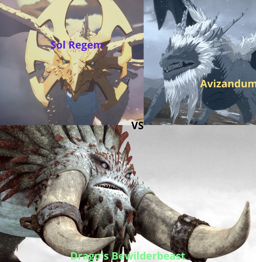 Avizandum and Sol Regem (From Dragon Prince) VS Drago's Bewilderbeast ...