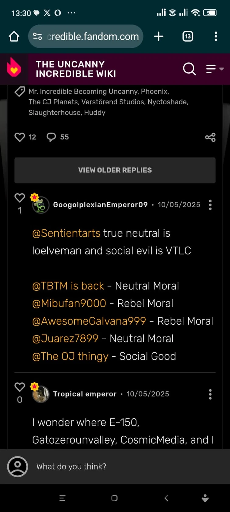 MIBU Users Alignment Chart | Fandom