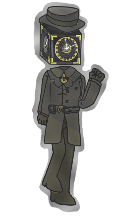 large clock man in paper version | Fandom