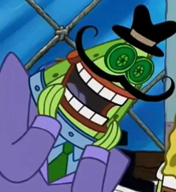 Plankton's robot suit from Imitation Krabs kinda looks like Hacker from ...