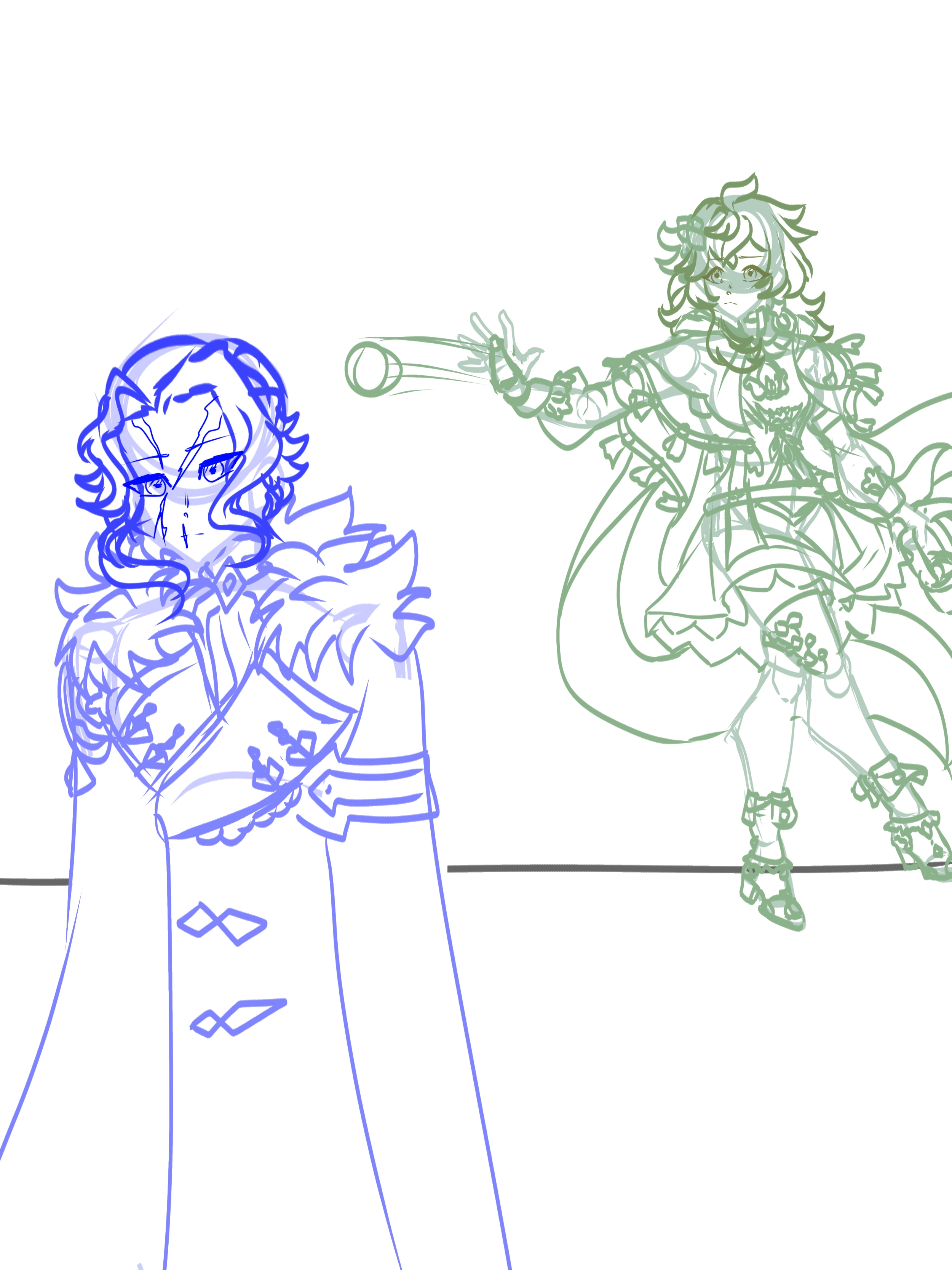 wip of collei throwing apples at dottore | Fandom