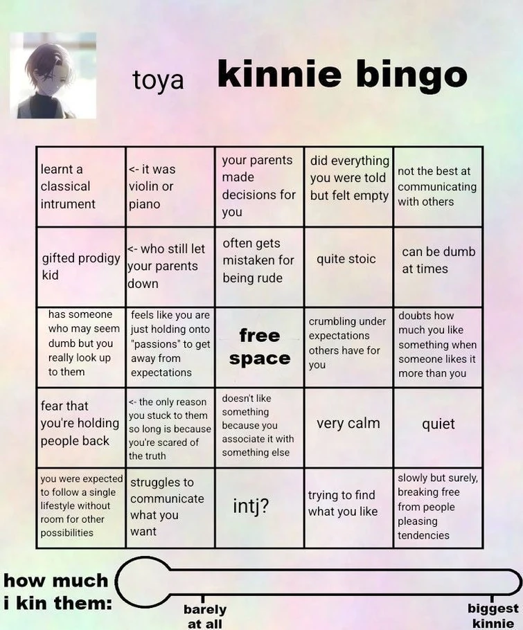 can some give me a toya kin bingo | Fandom