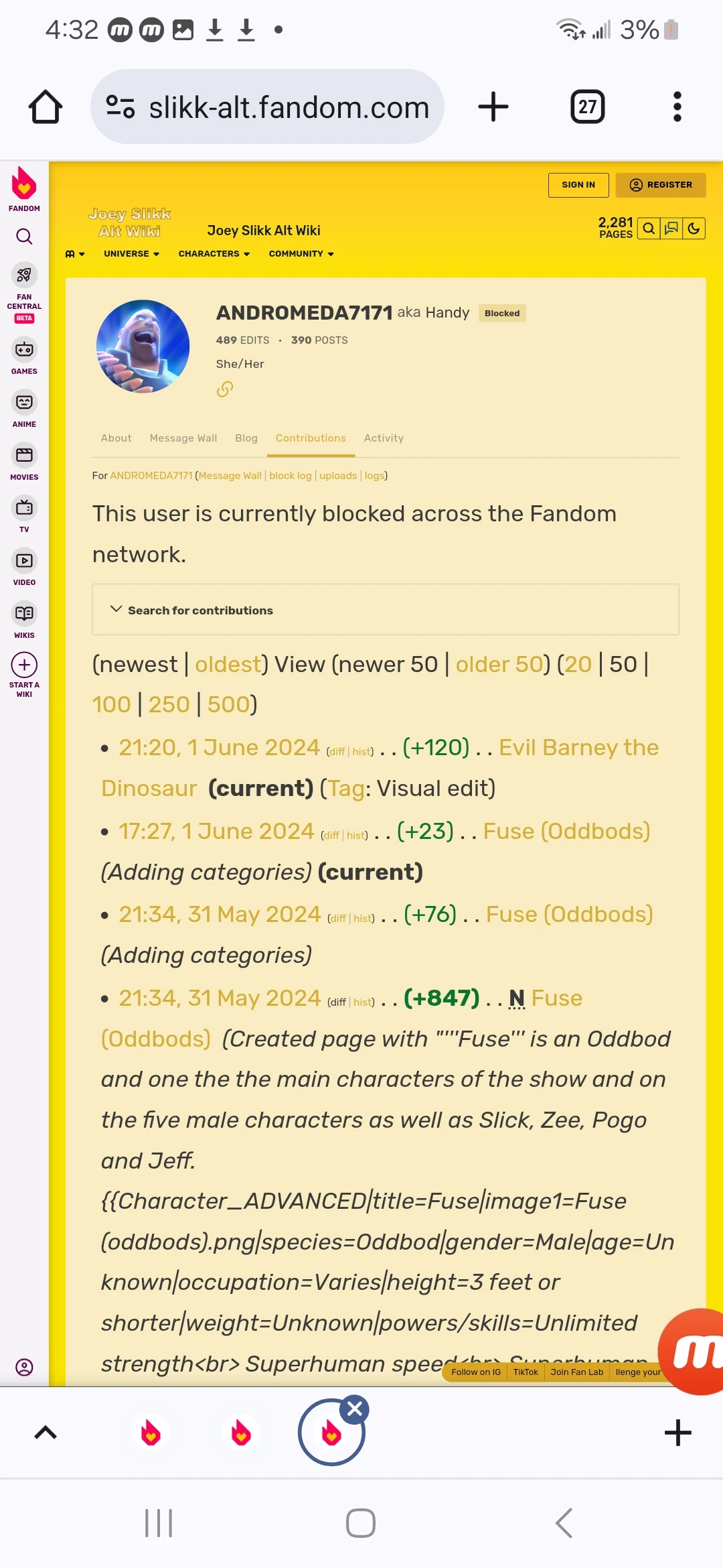 No! ANDROMEDA7171 Got Globally Blocked Again! | Fandom