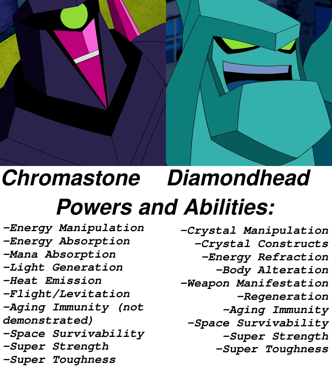 How would you differentiate Chromastone from Diamondhead? | Fandom