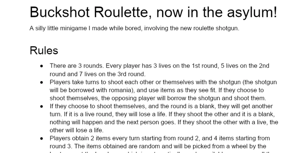 buckshot roulette but MID | Fandom