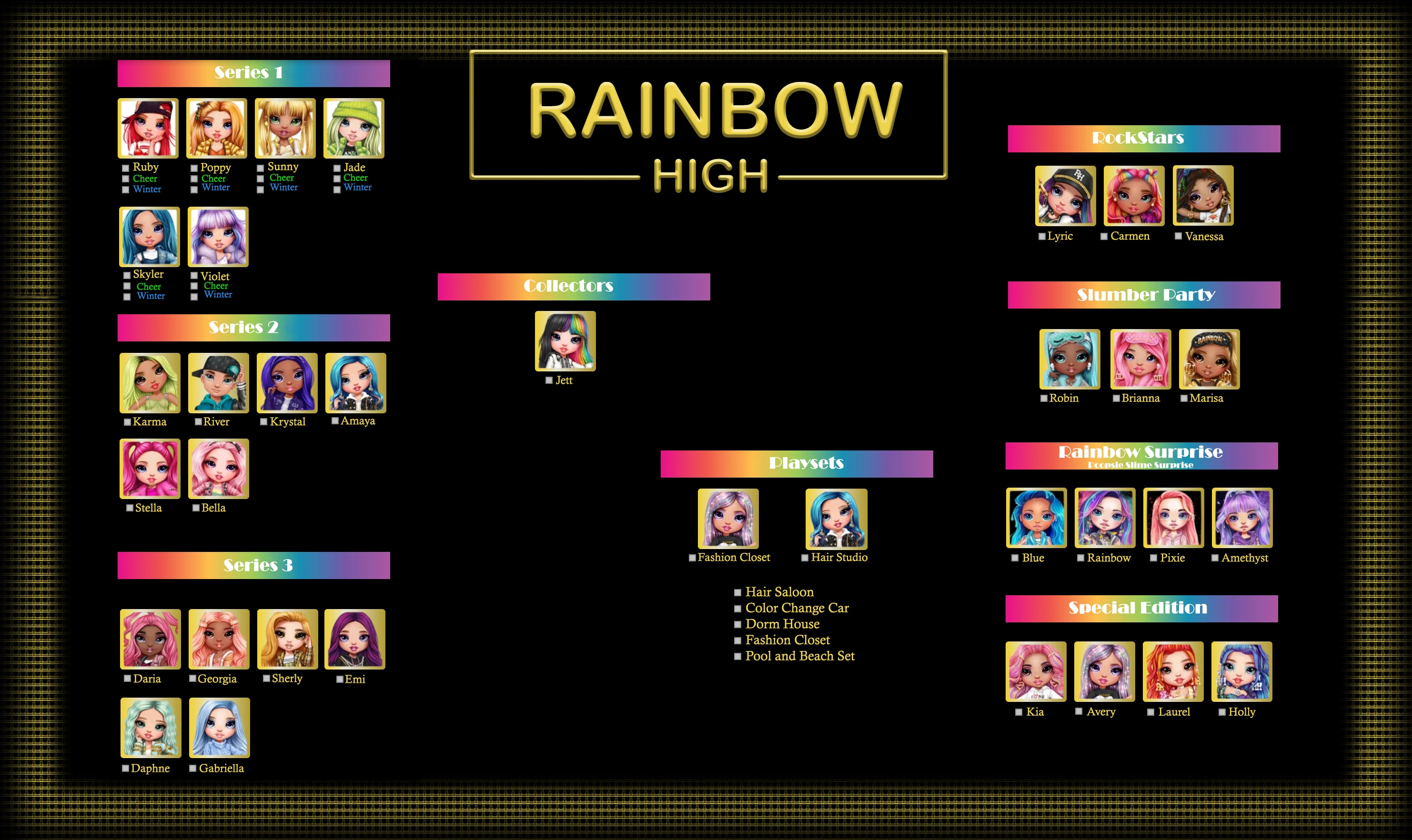 Collector's Sheet | Fandom