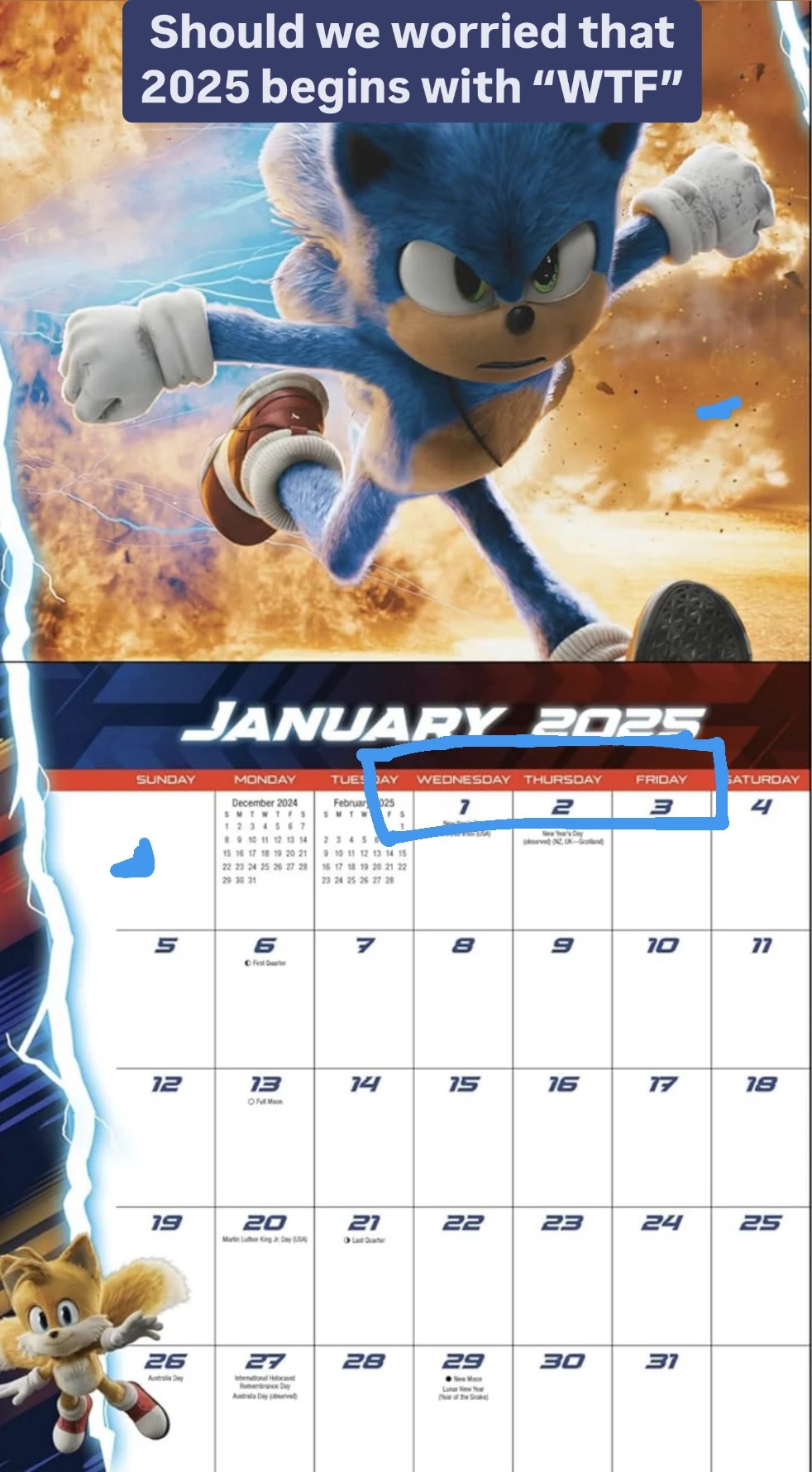 Did Sonic fans who buy calendar 2025 not notice this?😂 | Fandom