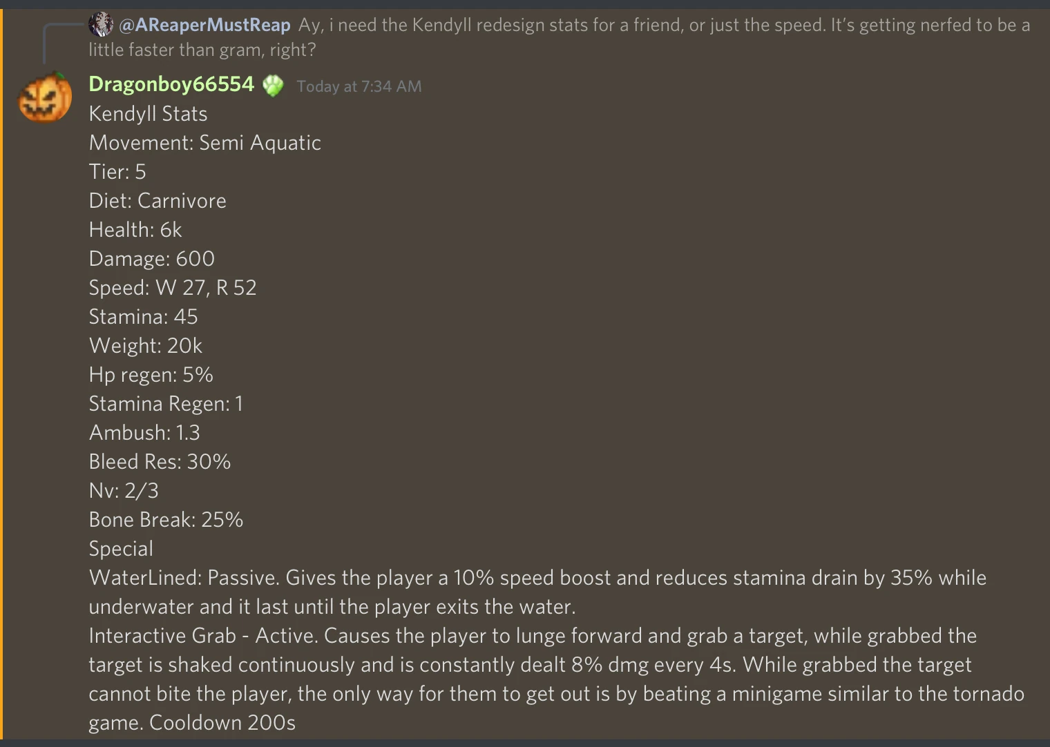 Kendyll redesign stats are FRIGHTENING | Fandom