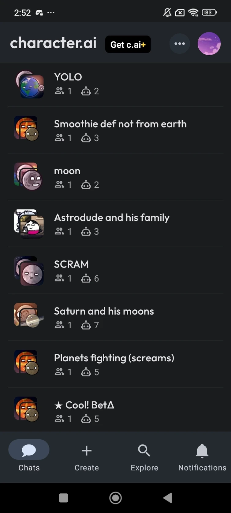 my first cai group chats from 2023 | Fandom