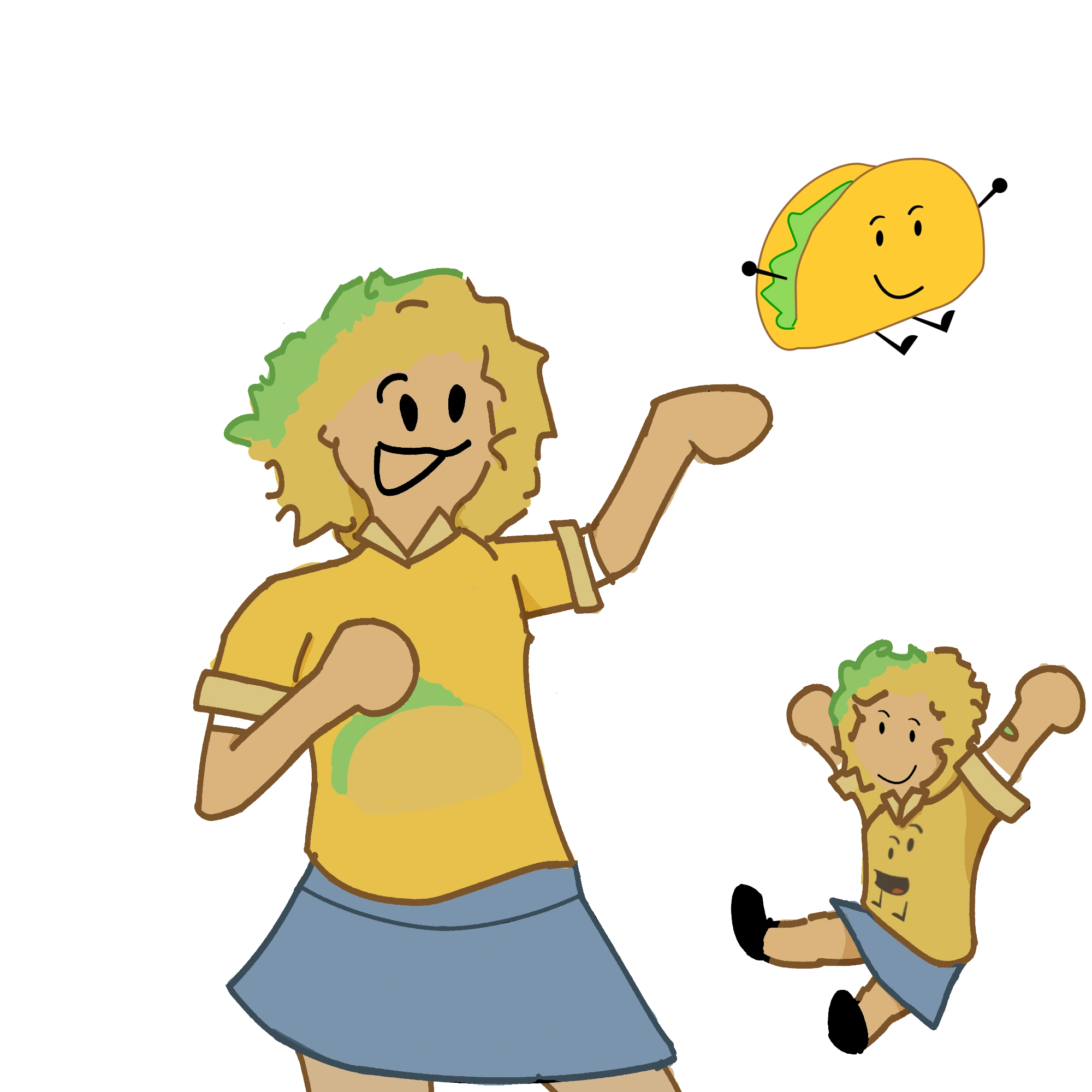 Drew a BFDI 15 Taco humanisation/gijinka for Briccy!!! | Fandom