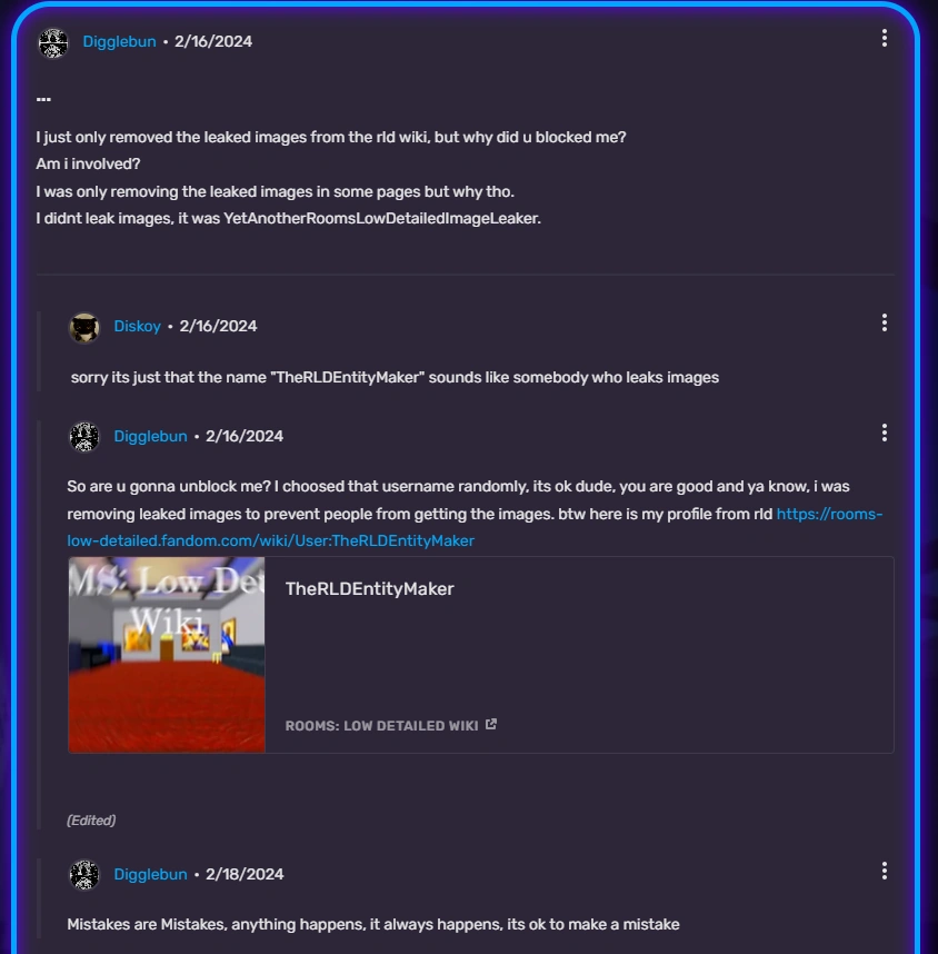 can any admins out there unblock my boy Digglebun? | Fandom
