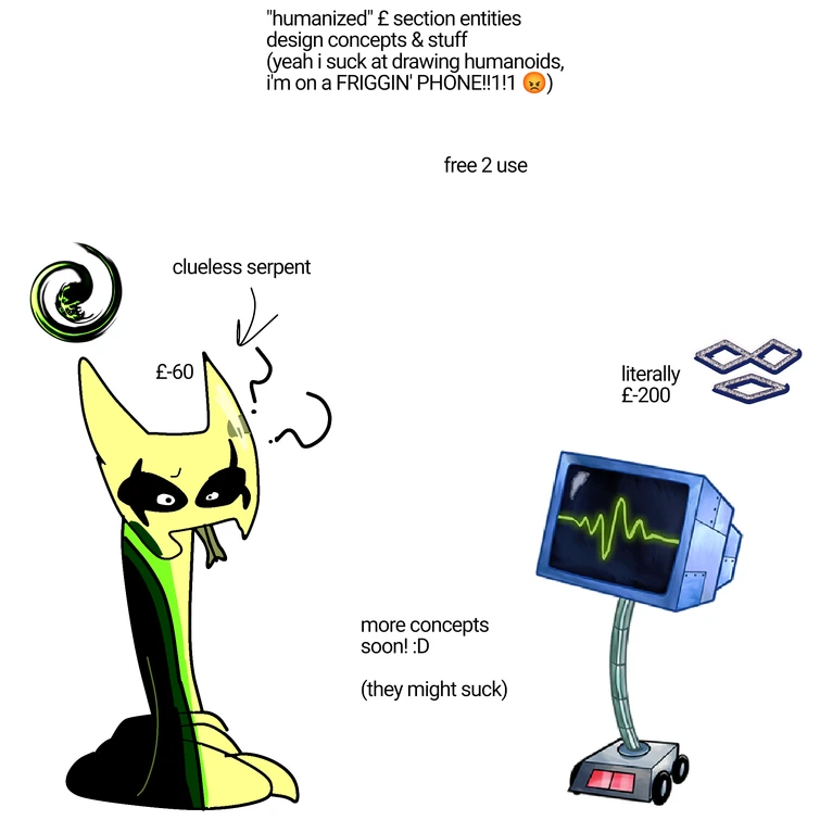 £ section humanized entity design concepts (half-joke post) | Fandom
