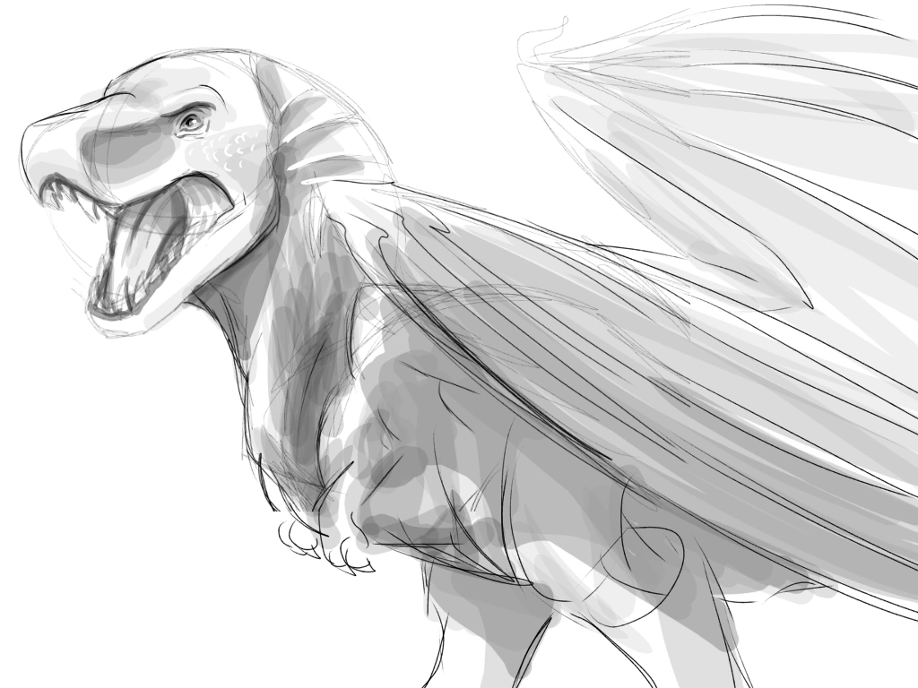 Erm, presenting the Dragosaurus Rex! - - -took 10 minutes to draw on ...