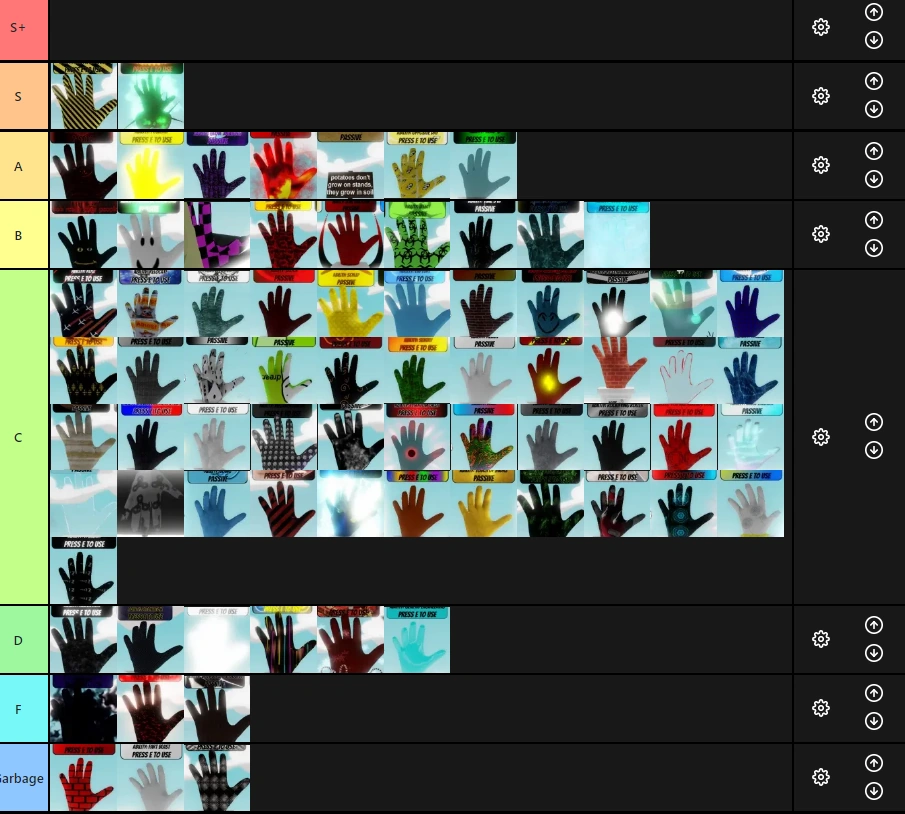 The definitive slap battles tier list statistics version #5: Glove ...