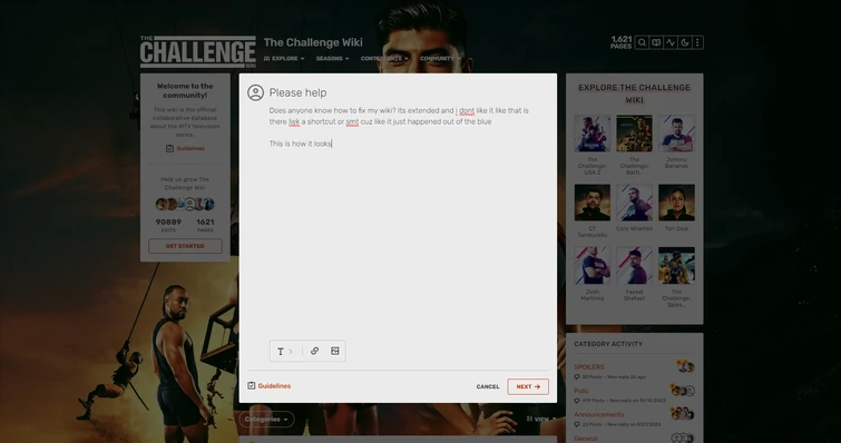 Discuss Everything About The Challenge Wiki | Fandom
