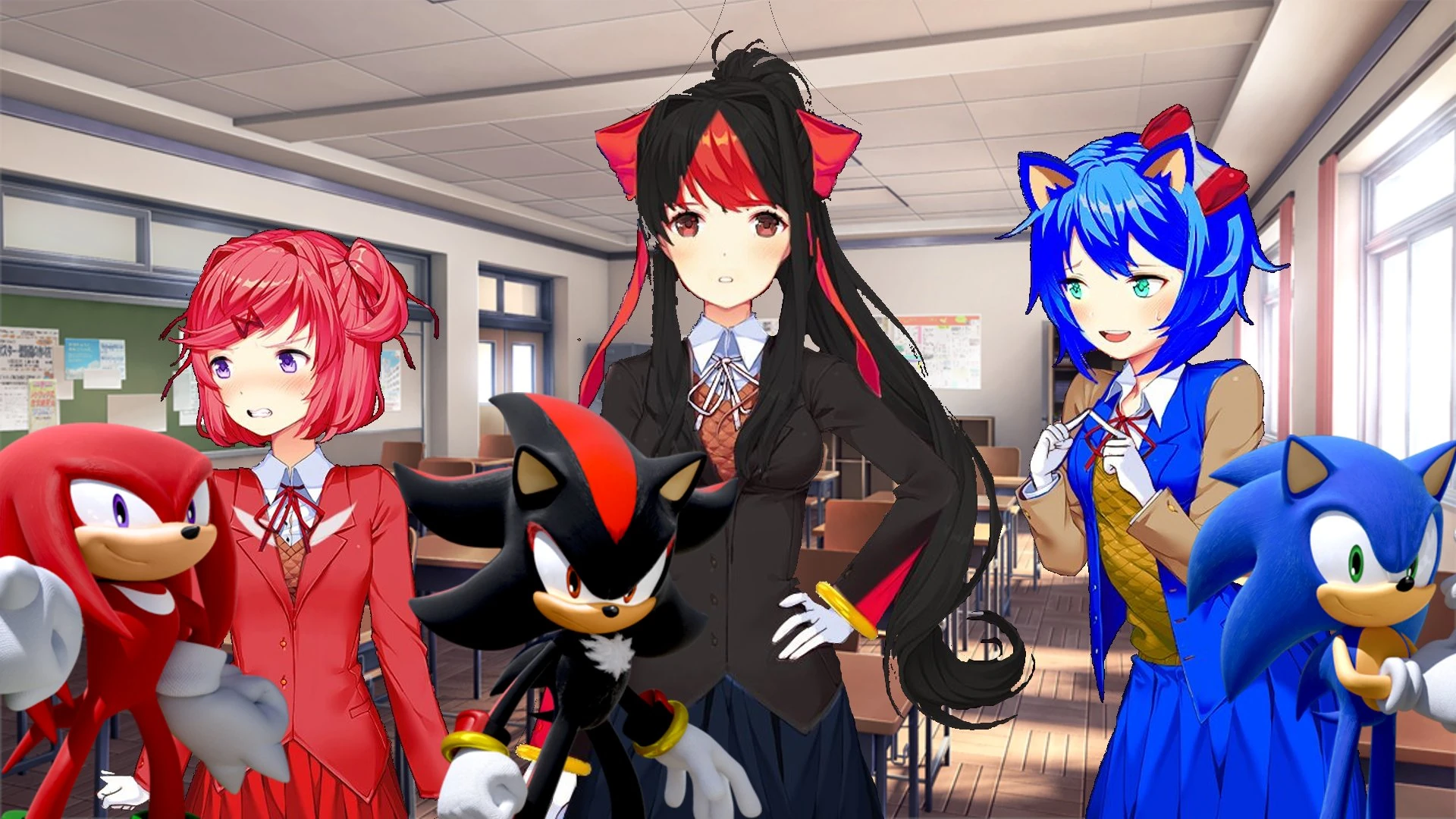 characters sonic and Who do they look like in Doki Doki Literature Club ...