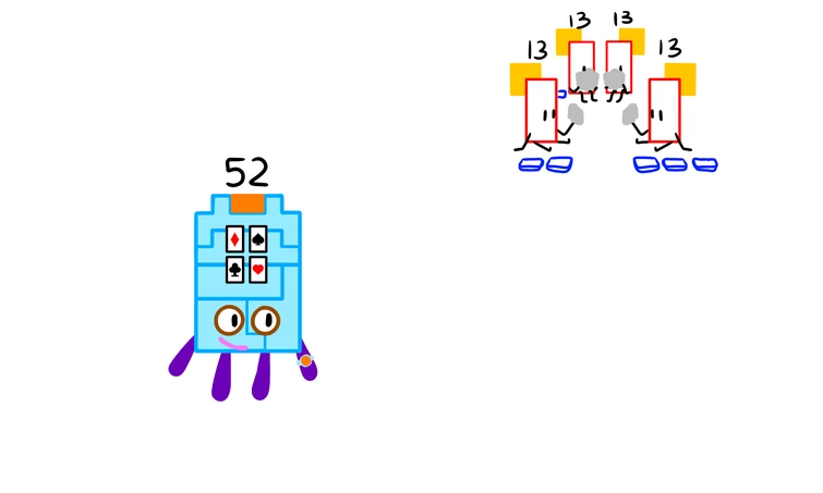 Fanmade Numberblock Fifty-Two | Fandom