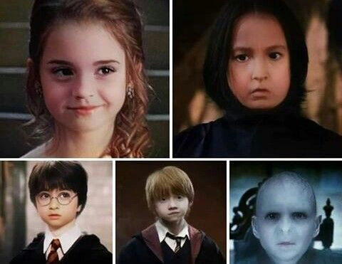 Baby faces of the characters.Snape’s and Voldemort’s 😂😂🤪🤪 | Fandom