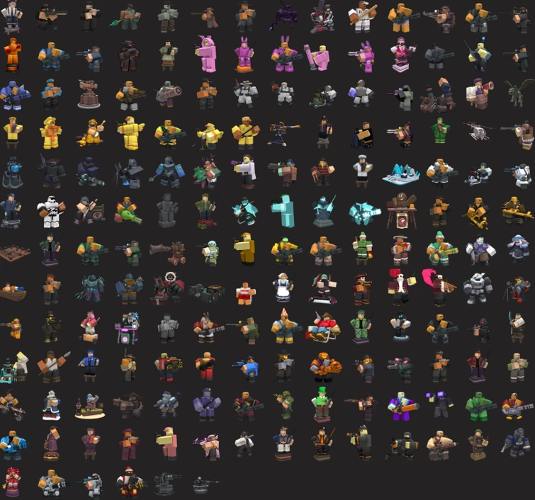 starting part 3 of the tds skin tier list, with all the advanced towers ...
