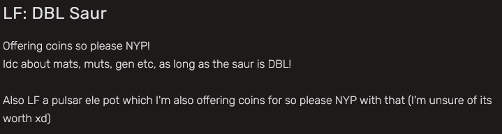 LF: Any DBL Saur | Fandom