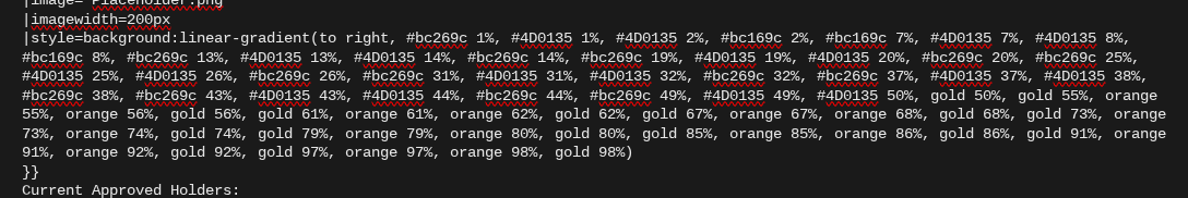 This is immediately what I do as soon as I get the ability to use gradients in my badges | Fandom
