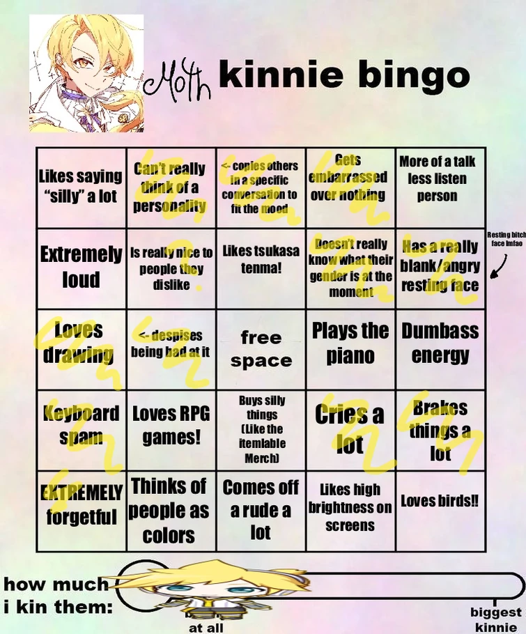 Uhhh here’s my Kinnie bingo! | Fandom