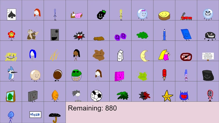 BFDI Recommended Characters VV 12 (VTE) | Fandom