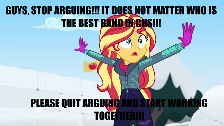 Rainbow Rocks Deleted Scene: Sunset Tries to Stop the Argument | Fandom