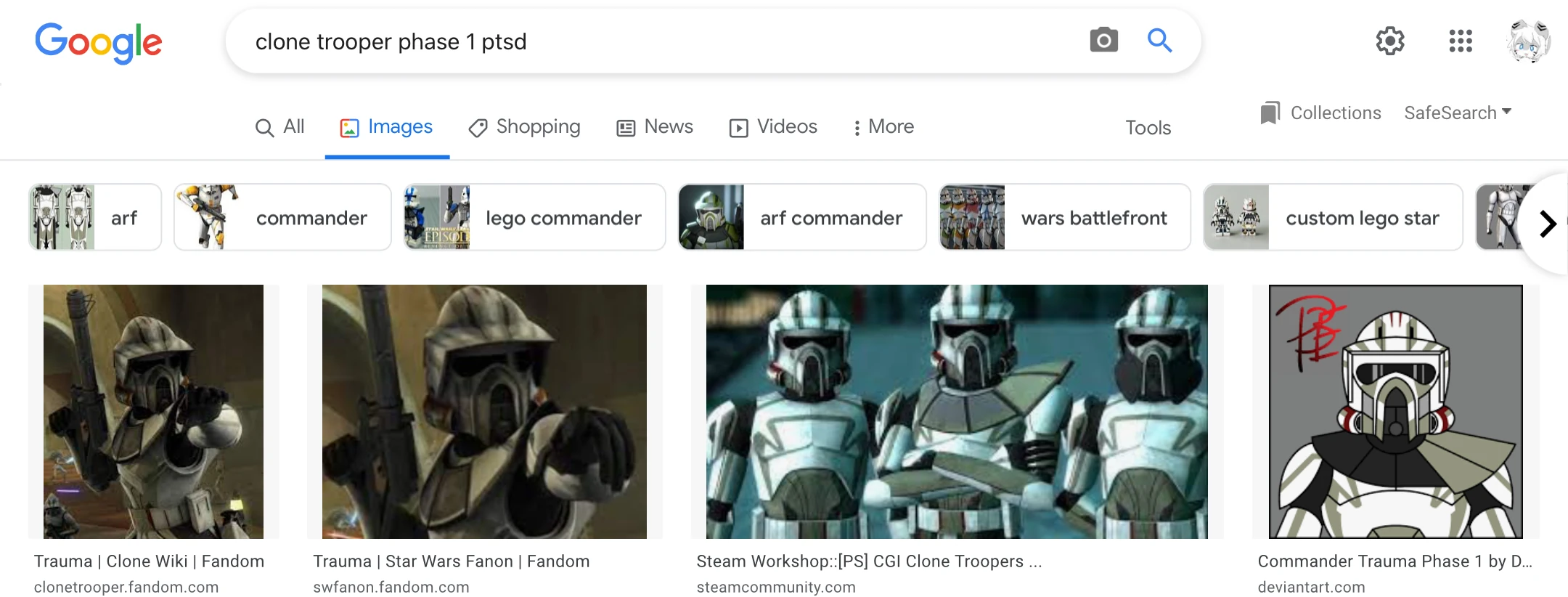 Google: “showing pictures of commander (war)trauma” | Fandom
