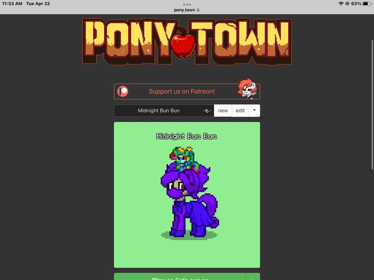 One month ago, I made my favorite character into a pony in the Pony Town Game! | Fandom