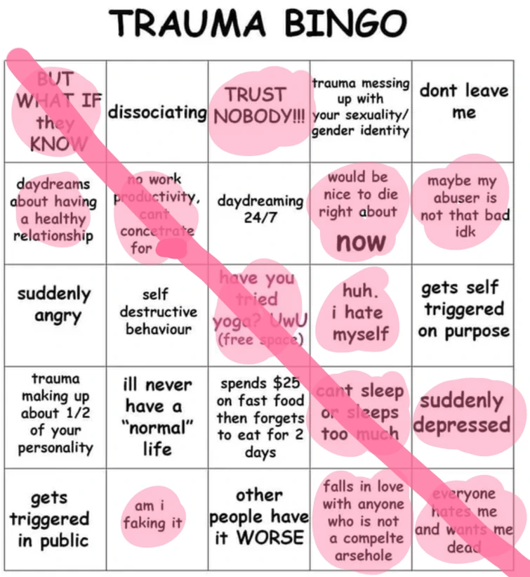 Trauma bingo redo | Fandom