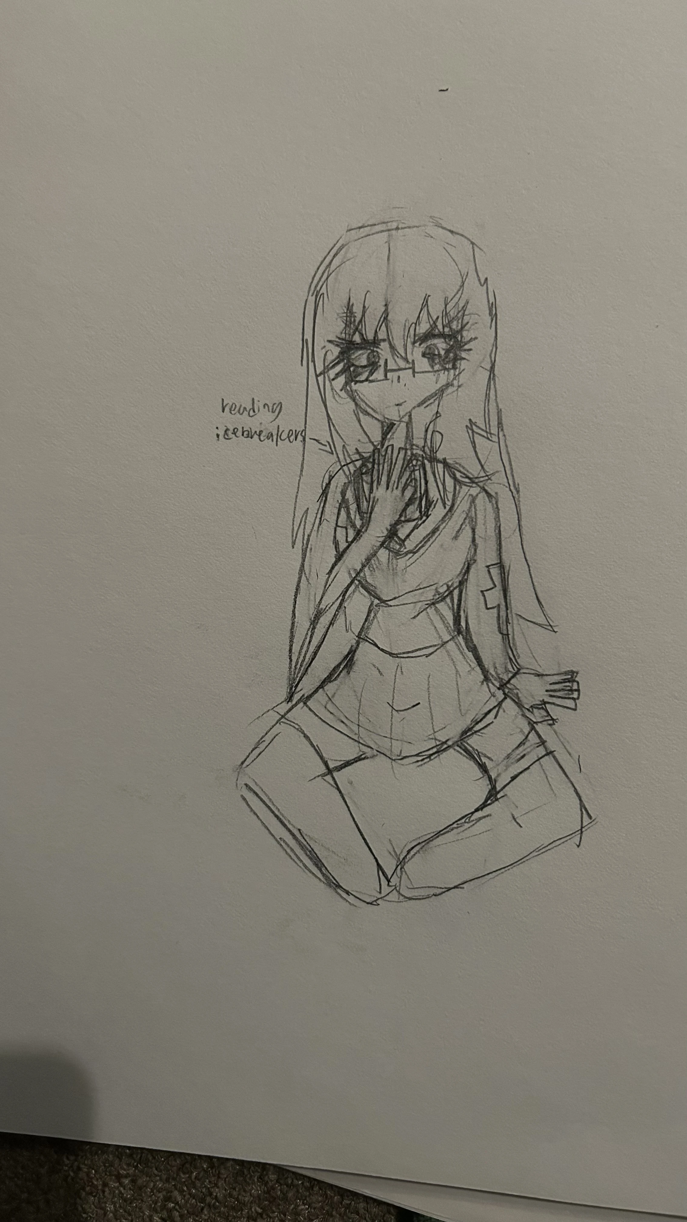 Maria doodle :D (yes she’s reading icebreakers ignore the poorly drawn ...