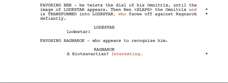 Lodestar's species in Vendetta script | Fandom