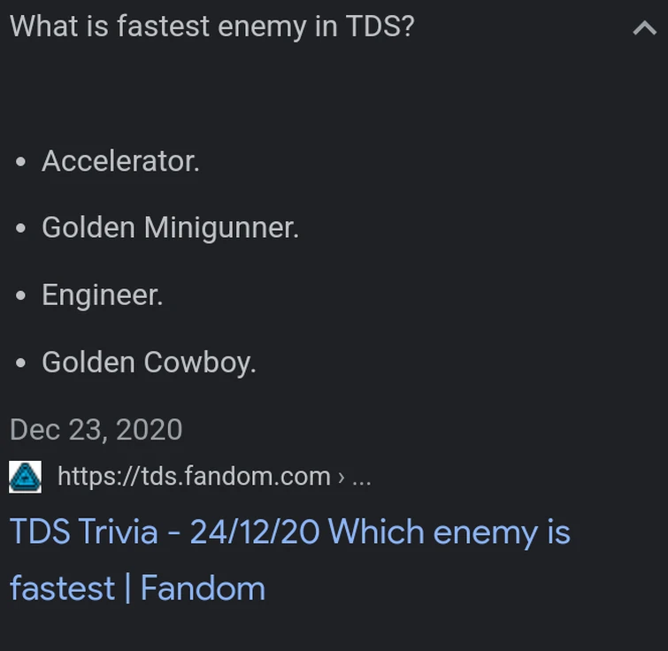 Ah yes the fastest enemies in tds | Fandom
