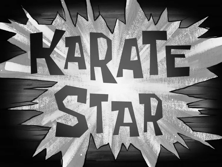 Karate star title card in black and white style | Fandom