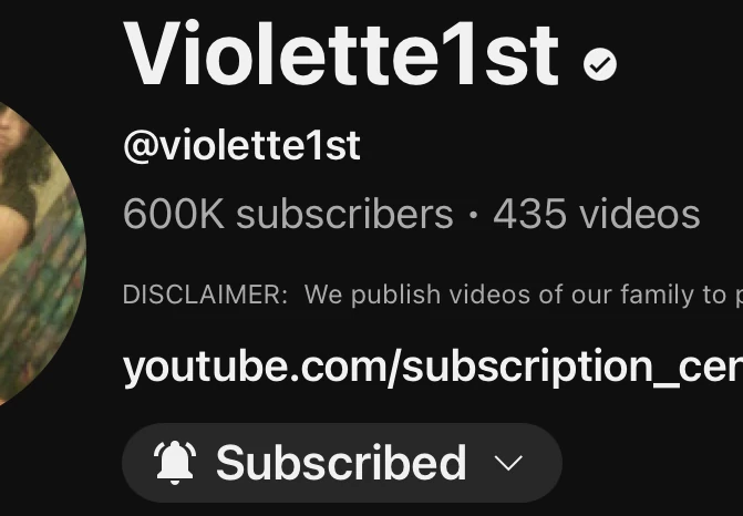 Violette1st is at 600k subscribers! | Fandom
