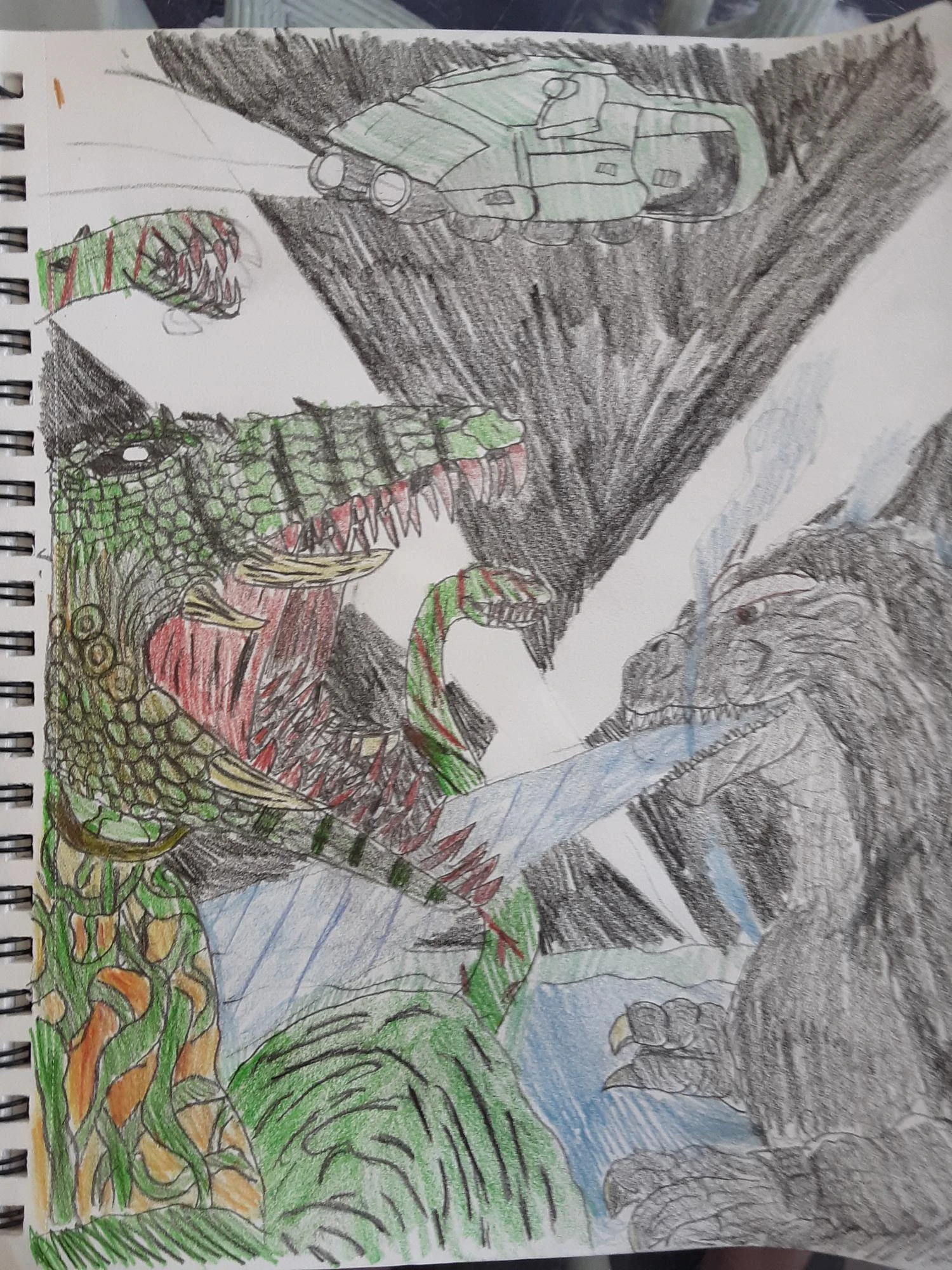 Godzilla Vs Muto Drawing