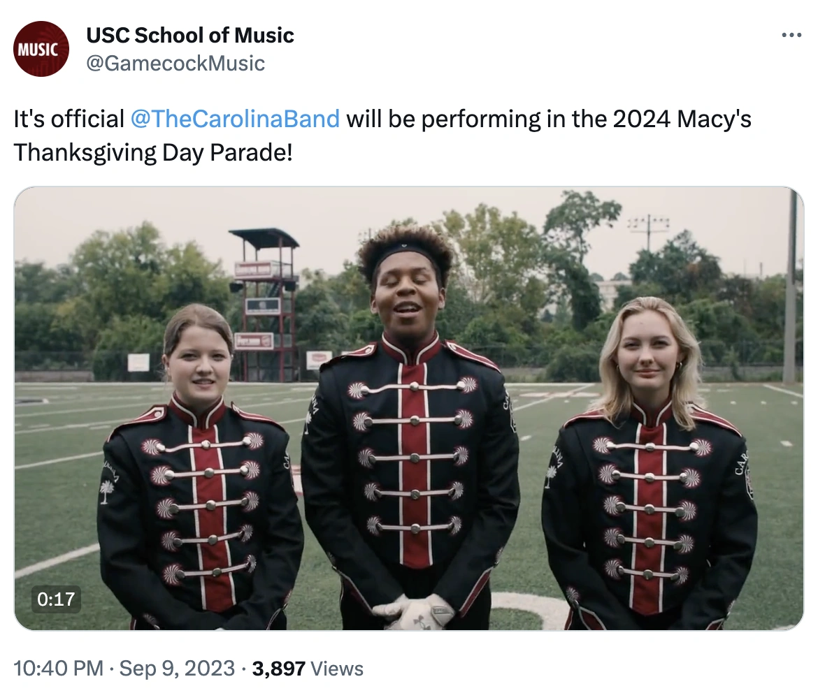 THE CAROLINA BAND JOINS THE 2024 MACY'S THANKSGIVING DAY PARADE!! | Fandom