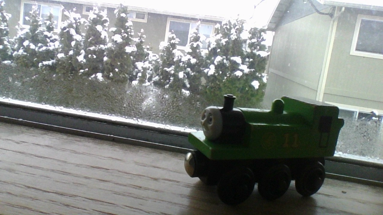 It snowed in my town today. | Fandom