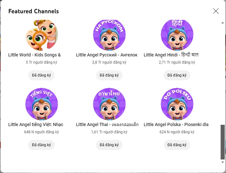 Little Angel's Featured Channels section | Fandom