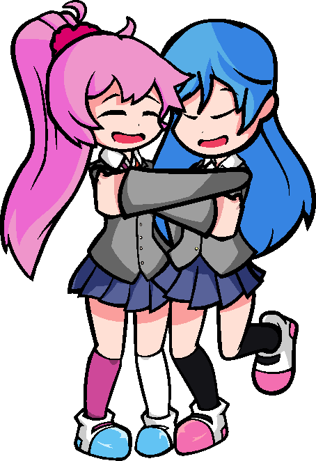 Sayoko And Violet Hug Togheter Cuz They My Fav Dokis From The Extras ...