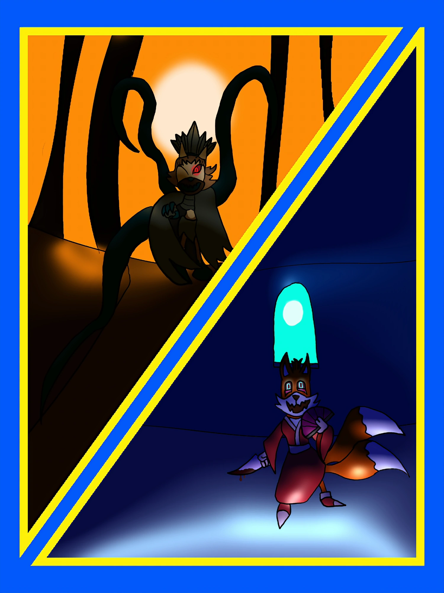 Sonic fan art: Whisper the Skinwalker and Tails the Kitsumi | Fandom