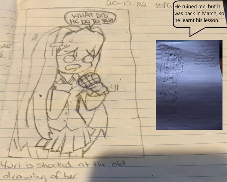 Yuri is scared at her old self | Fandom