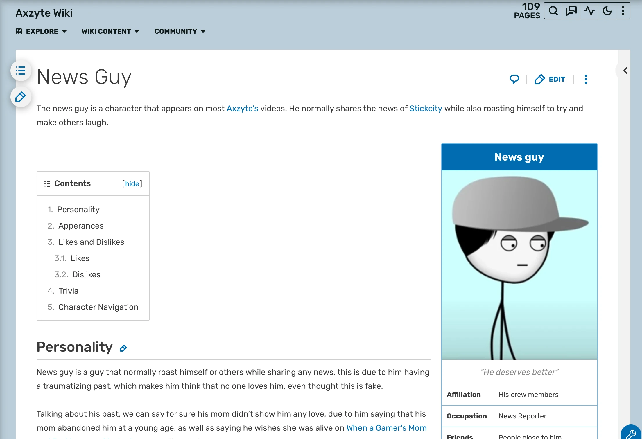 New page character: News guy | Fandom