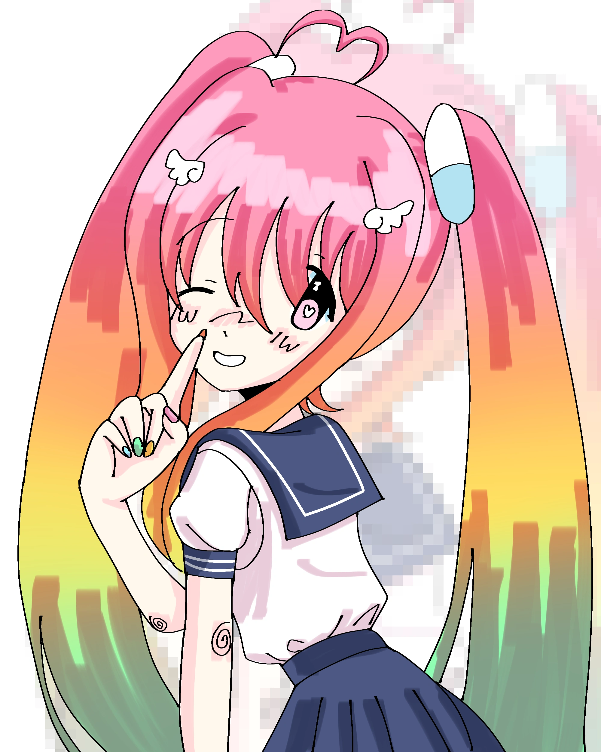 Art of yansim oc then selfship art with geiju and then oka as minori ...