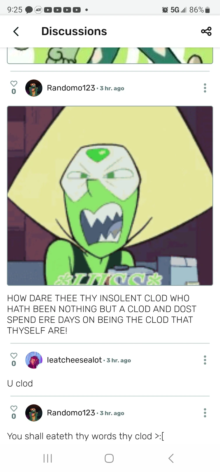 Thy clod conversation shall continue!!!!! | Fandom