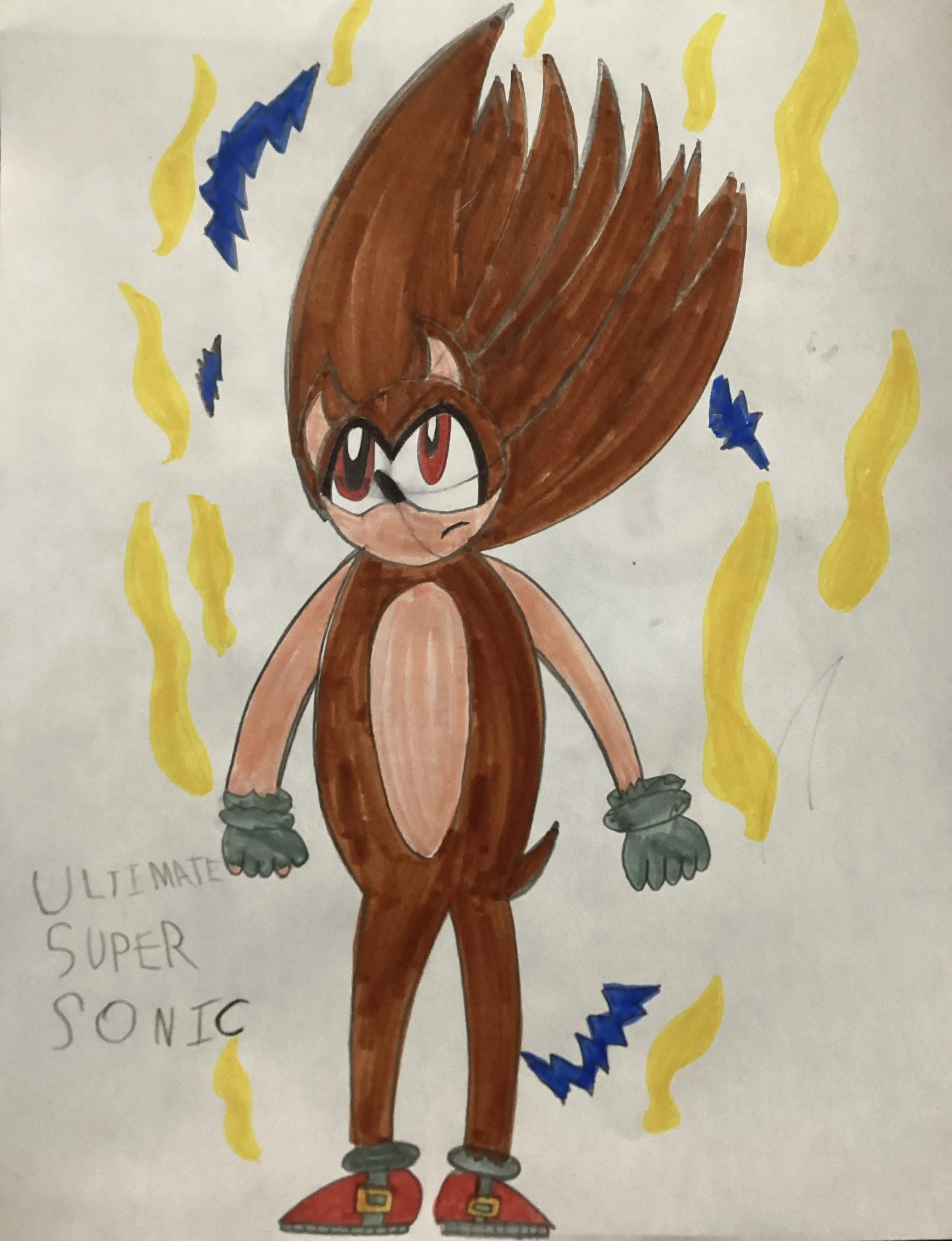 I drew Sonic in a form inspired by Ultimate Super Saiyan from from ...