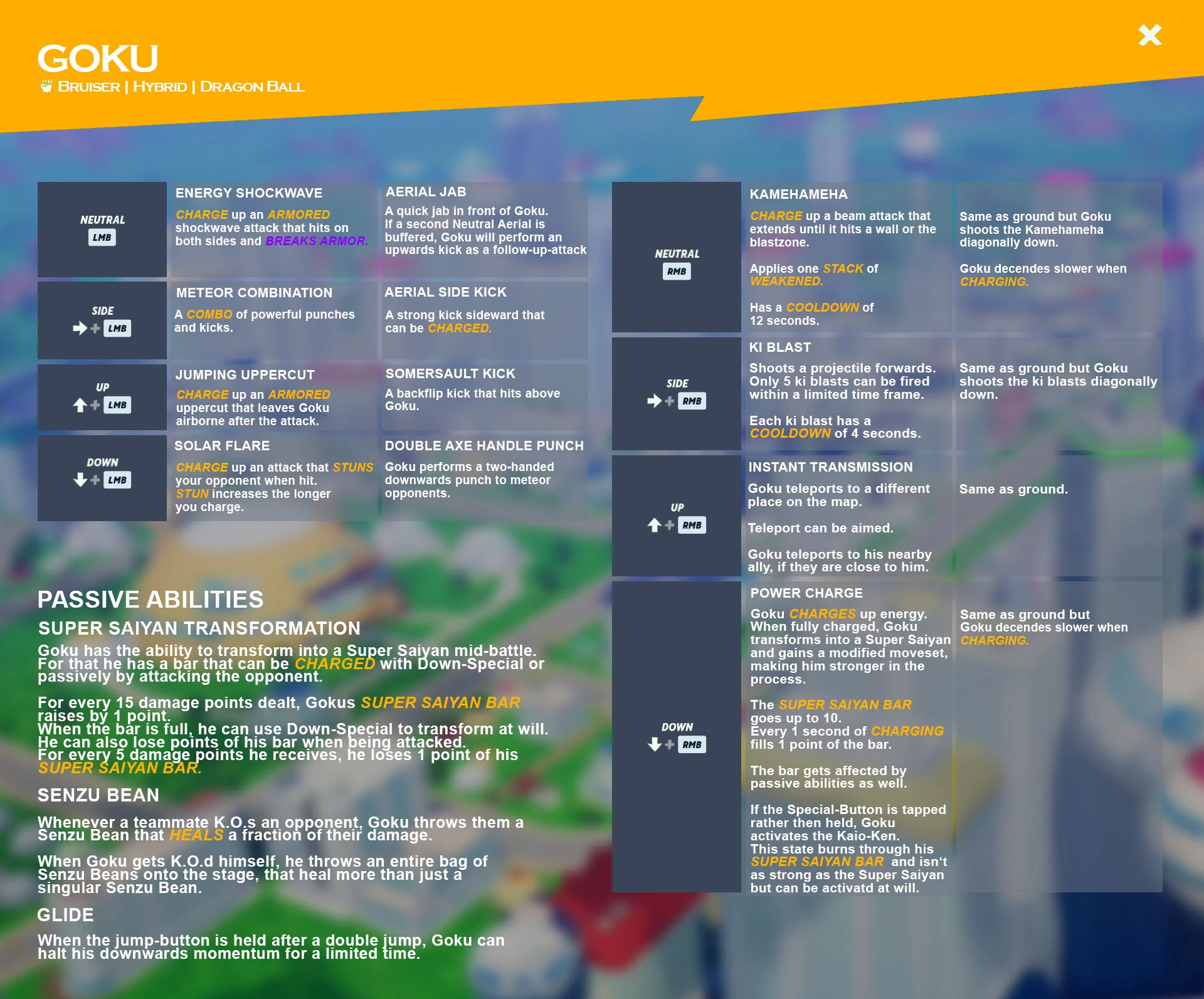 Goku moveset for Multiversus by @Gokualliance on Twitter. | Fandom